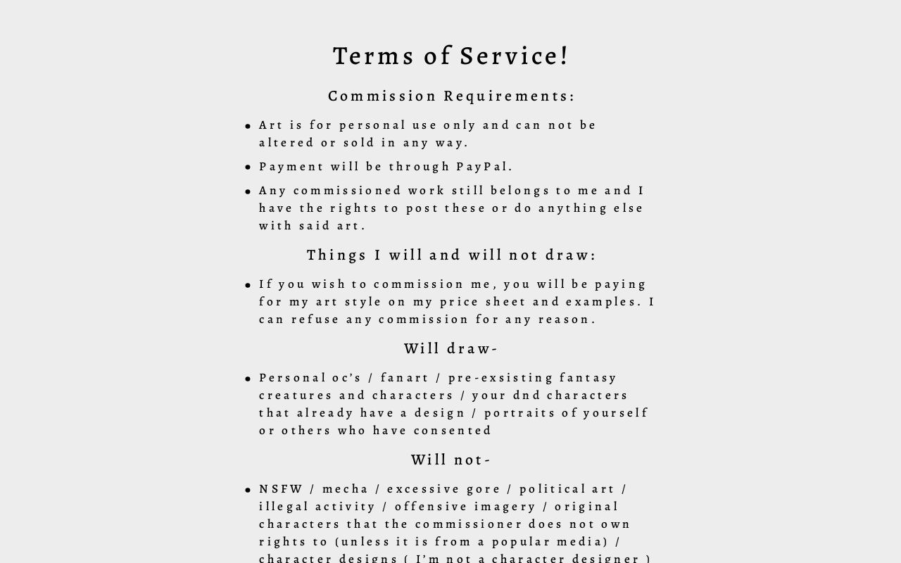Terms of service